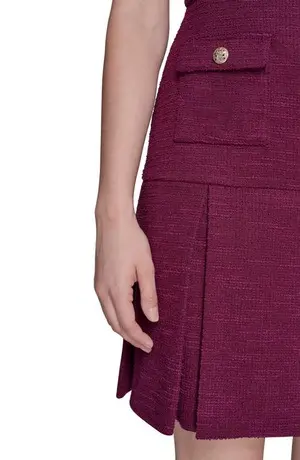 Karl Lagerfeld Paris Karl Lagerfeld Textured Stretch A-line Dress