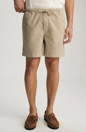 MAVI Textured Drawstring Shorts - Feather Gray