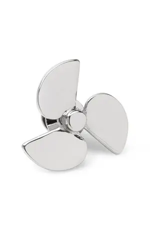 CUFFLINKS, INC. Stainless Steel Propeller Lapel Pin - Silver