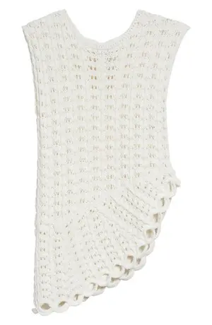 LOULOU DE SAISON LOULOU DE SAISON Sleeveless Asymmetric Open Knit Sweater