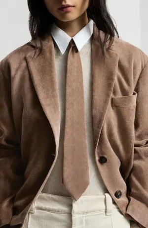 Brunello Cucinelli Fluid Corduroy Neck Tie