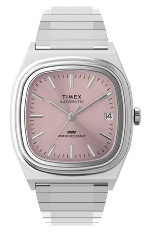 Timex® Timex Automatic 1983 E Line 34 Bracelet Watch - Silver-tone