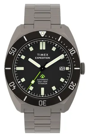 Timex® Expedition Pioneer Automatic Bracelet Watch - Titanium