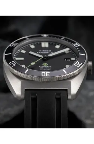 Timex® Expedition Pioneer Automatic Rubber Strap Watch
