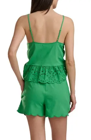 Splendid Cami & Boxer Short Pajamas - Green Briar