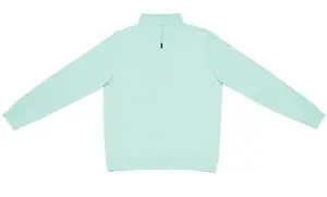 CASTLE GOLF Performance Quarter Zip Pullover - Mint Green
