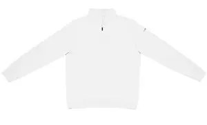 CASTLE GOLF Performance Quarter Zip Pullover - White
