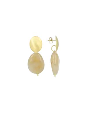 LOTT.GIOIELLI Drop Earrings With Resin - Amber