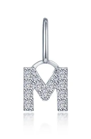 Lafonn Letter Charm Pendant - Silver M