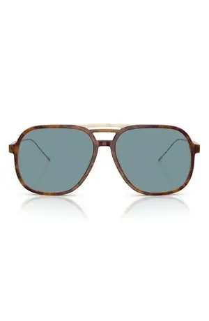 Brunello Cucinelli 57mm Pillow Sunglasses - Havana/night