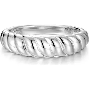 Lafonn Dome Rope Ring - Silver
