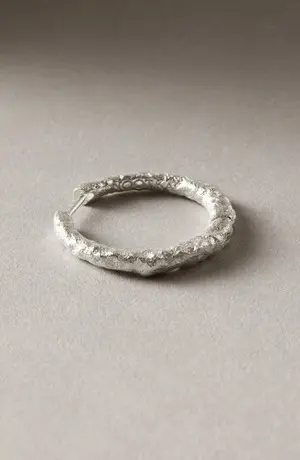 NOOTKA Large Raw Texture Hoop Earrings