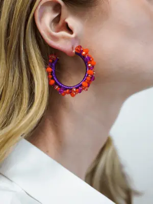 LOTT.GIOIELLI Glassberry Urchin Creole Earrings
