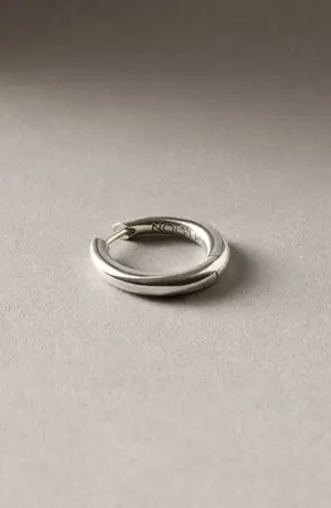 NOOTKA Polished Mid Hoop Earrings In Sterling