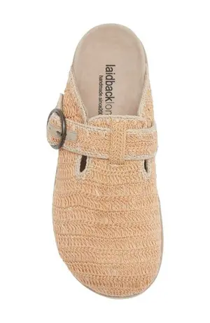 LAIDBACK LONDON Drift Crochet Slide Sandal - Beige/natural