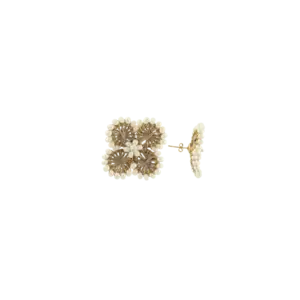 LOTT.GIOIELLI Silk Flower Earrings - Champagne