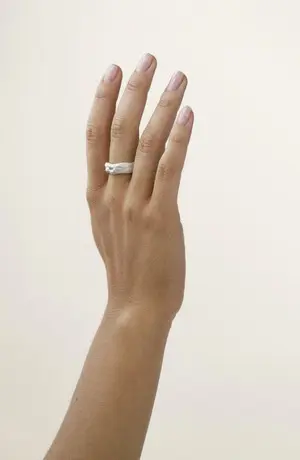 NOOTKA Chunky Textured Ring In Recycled Sterling