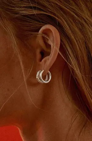 NOOTKA Mid Hoop Earrings In Recycled Sterling