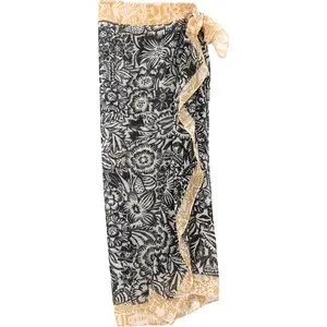 Echo Bay Floral Sarong - Black