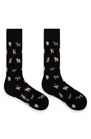 Paul Smith Kyoto Dog Intarsia Dress Socks