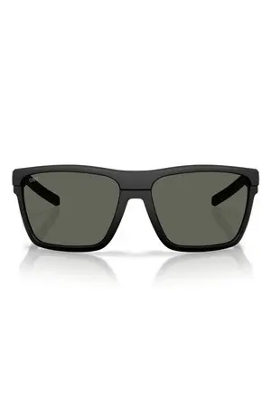 COSTA DEL MAR Pargo 61mm Polarized Square Sunglasses - Netplus Black/gray
