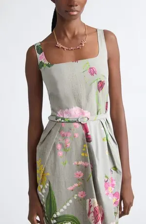Oscar De La Renta Navette Crystal Garland Necklace - Rose