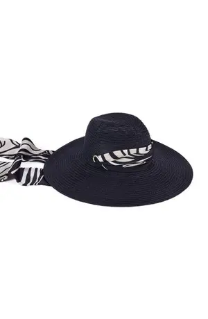 Eugenia Kim Cassidy Packable Straw Fedora With Scarf
