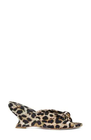 LOEFFLER RANDALL Marsy Angled Wedge Sandal - Leopard