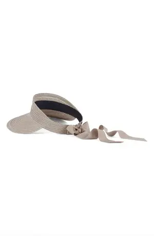 Eugenia Kim Ricky Packable Straw Visor - Khaki