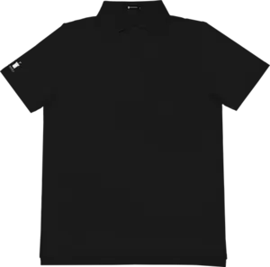 CASTLE GOLF Performance Brushed Polo Shirt - Black