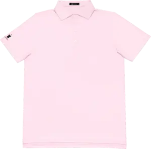 CASTLE GOLF Performance Brushed Polo Shirt - Pink