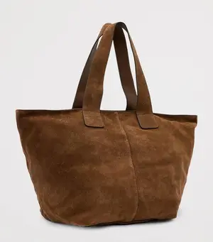 ALLSAINTS Suede Jean Rey Tote Bag - Brown
