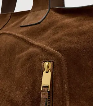 ALLSAINTS Suede Jean Rey Tote Bag - Brown