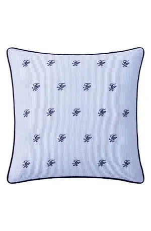 Tommy Hilfiger Riviera Monogram Accent Pillow - Deep Blue