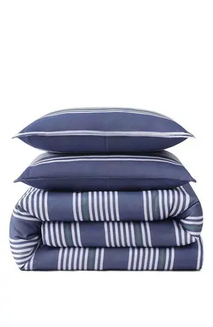 Tommy Hilfiger Lido Stripe Comforter Set - Deep Blue