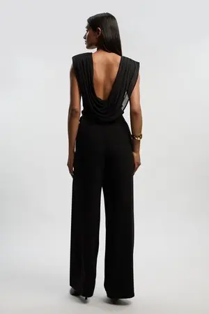 Karen Millen Tailored Buckle Wide Leg Trousers