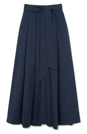 REISS Simone Cotton Blend Maxi Skirt