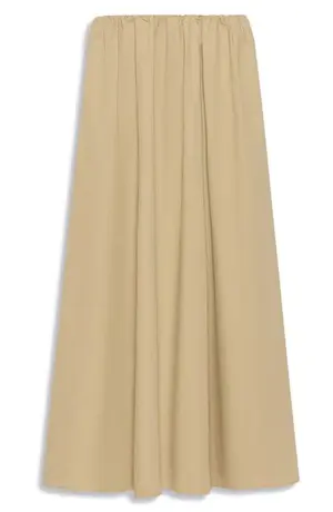 Max Mara Cotton Gathered Ankle Length Skirt