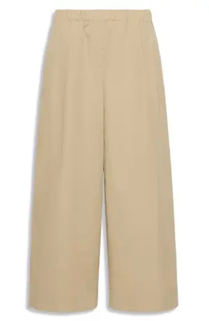 Max Mara Libero Cotton Cropped Wide-leg Trousers