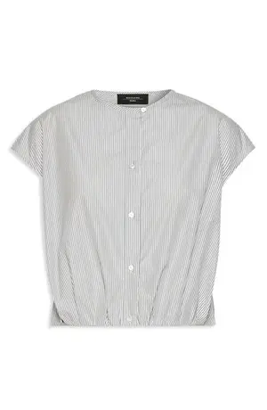 Max Mara Gelatina Striped Poplin Top