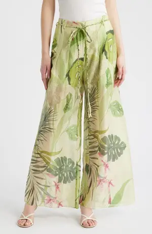 CIEBON Thom Floral Print Maxi Skirt - Citron Multi