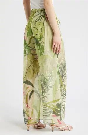 CIEBON Thom Floral Print Maxi Skirt - Citron Multi