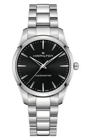 Hamilton Jazzmaster Stainless Steel Bracelet Watch - Black/silver