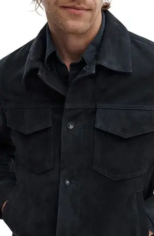 Rag & Bone Suede Trucker Jacket