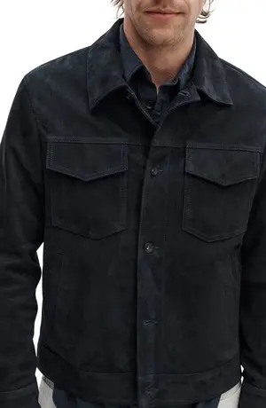 Rag & Bone Suede Trucker Jacket
