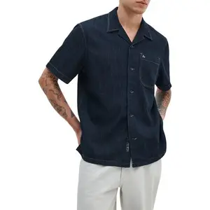 Rag & Bone Resort Short Sleeve Denim Button-up Shirt