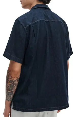 Rag & Bone Resort Short Sleeve Denim Button-up Shirt