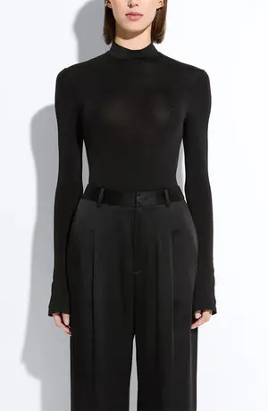 Lapointe Jersey Mock Neck Bodysuit