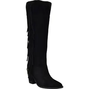 Guess Sashlee Pointed Toe Western Boot - Black