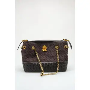 PROLOGUE SHOES Tania Woven Shoulder Bag - Black